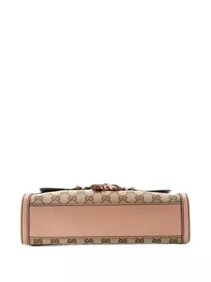 Gucci Emily Chain Flap Gg Canvas And Leather Medium Shoulder Bag