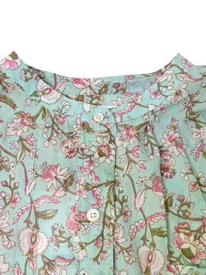 ISABEL MARANT VINTAGE Floral-print Band-collar Blouse
