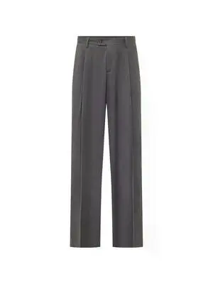 MARSEM Pleated Wide-leg Trousers - Grey