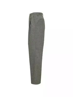 MARSEM Pleated Melange Tailored Trousers