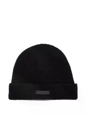 Fear Of God Logo-patch Wool Beanie Hat - Black