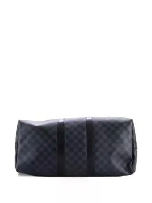 LOUIS VUITTON Keepall Bandouliere Bag Limited Edition Damier Graphite League 45 Travel Bag - Black