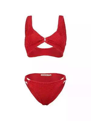 PARAMIDONNA Dolly Crinkle-effect Bikini - Red