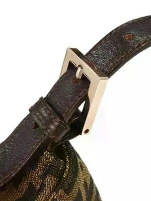 Fendi Zucca Canvas Baguette Shoulder Bag