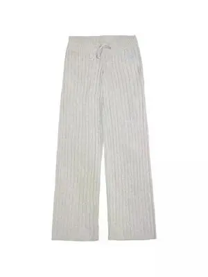 Juicy Couture Cable-knit Straight-leg Trousers - Neutrals
