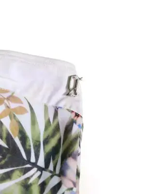 John Galliano Floral-print Strapless Swimsuit
