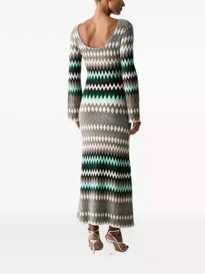 TWINSET Dual-use Long Jacquard Knit Dress