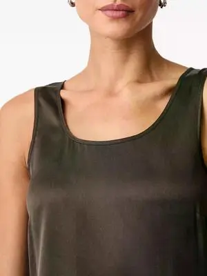MOS MOSH Astrid Satin-finish Scoop-neck Top