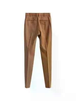 SOSHIOTSUKI No Tuck Pressed-crease Tailored Trousers