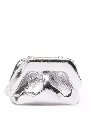 THEMOIRE Metallic-effect Gathered Shoulder Bag