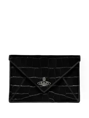 VIVIENNE WESTWOOD Crocodile-effect Orb Clutch Bag