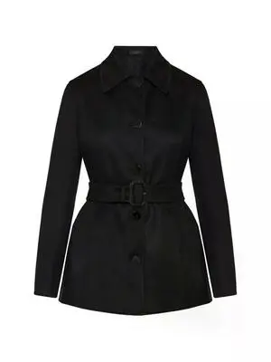 Gucci Wool Silk Coat With Gg Inside