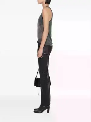 ALLSAINTS Silvi Fitted Metallic Vest - Grey