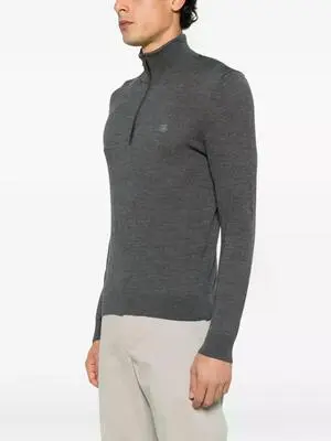 Etro Half-zip Pegasus-embroidered Sweater