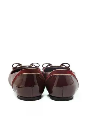 FERRAGAMO Varina Bow Ballet Flats - Red
