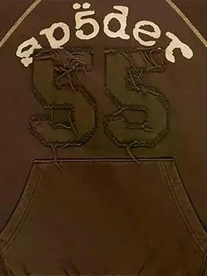 SP5DER Distressed Logo-patch Hoodie