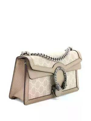 Gucci Dionysus Bag Gg Coated Canvas With Leather Small Shoulder Bag - Neutrals
