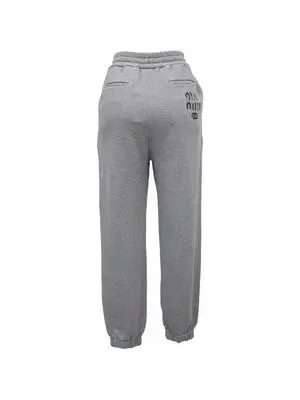 Miu Miu Embroidered-logo Track Pants