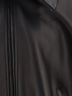 Balenciaga Sailor Collar Ovine Leather Jacket With Zip