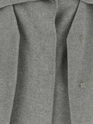 Sportmax Virgin Wool Double-breasted Long Coat With Sailor Collar
