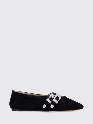 Le Monde Beryl Suede Mary Jane Flats With Double Strap
