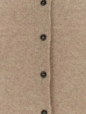 Max Mara Polo-style Cardigan In Cashmere Blend With Ribbed Trims
