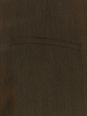 Alberta Ferretti High-waisted Virgin Wool Blend Wide-leg Pants With Pleats