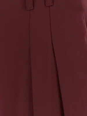 Alberta Ferretti High-waisted Viscose Crêpe Wide-leg Pants With Pleats