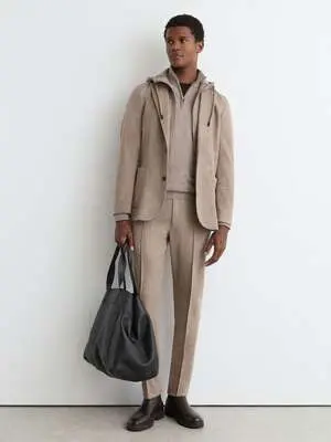REISS Flannel Gilet-insert Single-breasted Suit Blazer Tailored-fit
