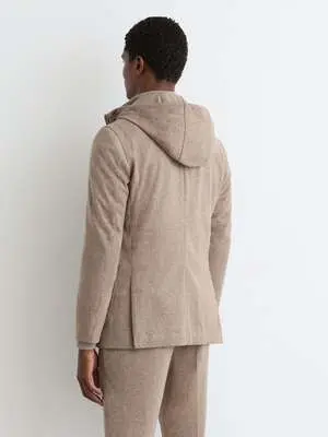 REISS Flannel Gilet-insert Single-breasted Suit Blazer Tailored-fit