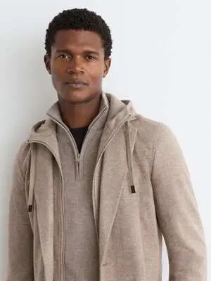 REISS Flannel Gilet-insert Single-breasted Suit Blazer Tailored-fit