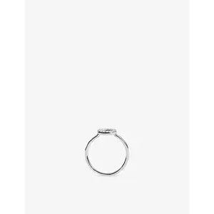 Monica Vinader Riva Pave Mini Sterling- And Lab Grown Diamond Ring