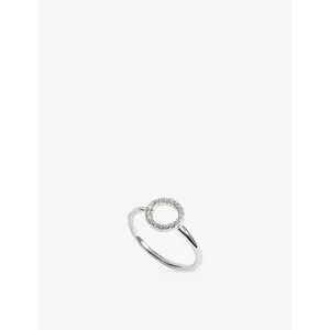 Monica Vinader Riva Pave Mini Sterling- And Lab Grown Diamond Ring