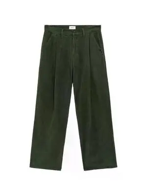 AMISH SUPPLIES Pleated Corduroy Trousers - Green