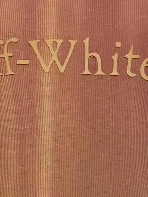 Off-White Logo-print Rib-knitted Maxi Dress