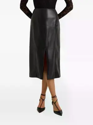 MARIE OLIVER Elliot Paneled Front-slit Midi Skirt