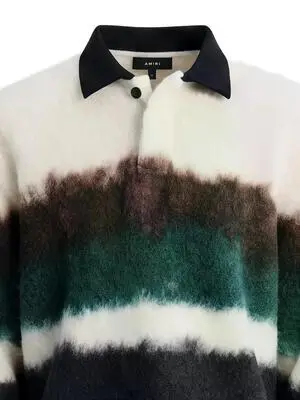 Sacai Chusen-dyed Knit Polo Sweater - Neutrals