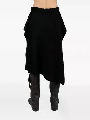 NICCOLO PASQUALETTI Croc-effect Flared Asymmetric Midi Skirt