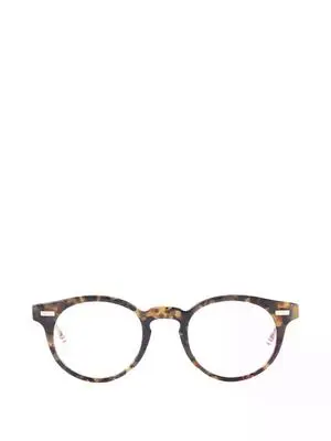 Thom Browne Tortoiseshell-effect Round-frame Glasses - Brown