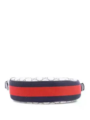 Gucci Ophidia Half Moon Bag Gg Coated Canvas Mini Hobo Bag