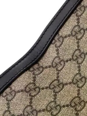 Gucci Padlock Chain Gg Coated Canvas With Leather Medium Tote Bag