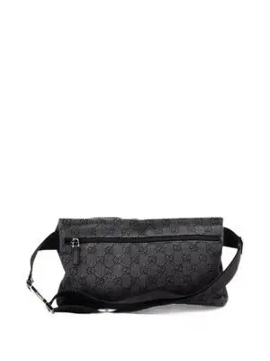 Gucci Vintage Double Gg Denim Belt Bag