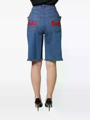 Dolce & Gabbana Embellished Frayed-hem Shorts