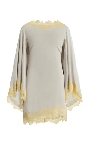 DE LA VALI Exclusive Astral Crepe Mini Dress - Grey