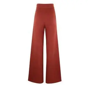 ADIBA High Waisted Flared Rust Pants - Brown