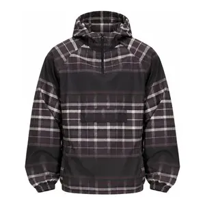 MYSIMPLICATED Water Repellent Windbreaker Noa Checkered Design W - Black/grey