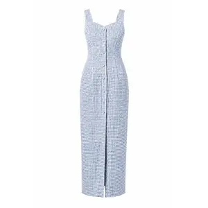 ASHITA FERNANDES Ehsaas – A Timeless Linen Dress - Blue