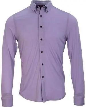 LORDS OF HARLECH Shawn Merino Shirt In Lavender - Purple