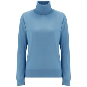 PERALUNA Valeria Fine Turtleneck Pullover - Blue