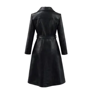 ZASTASTUDIO Rebel Leather Trench Coat - Black